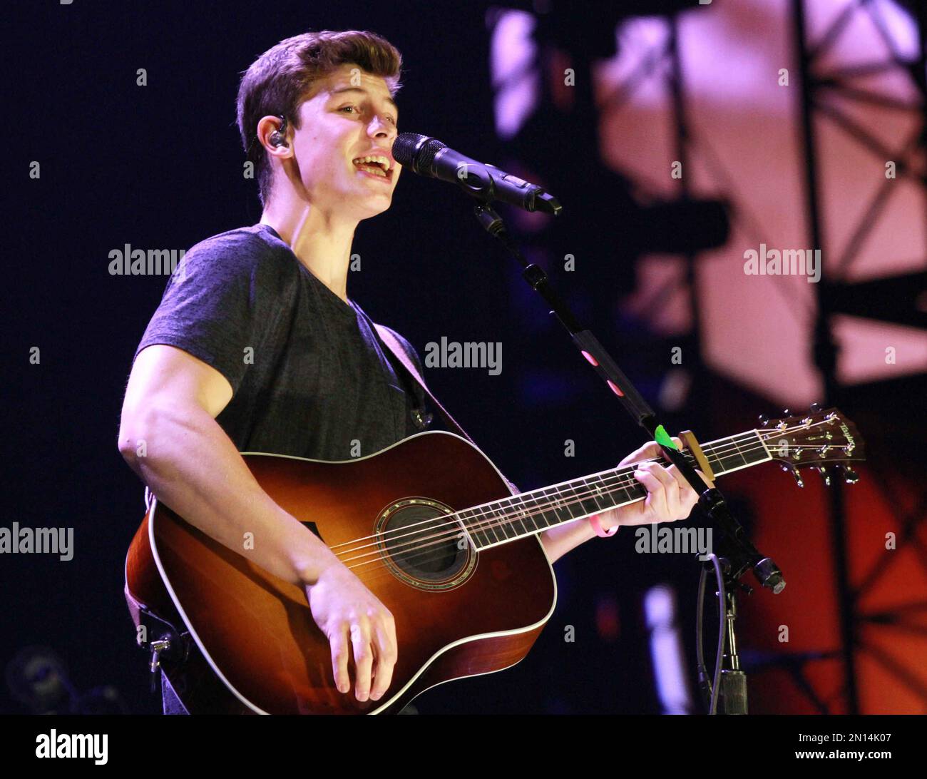 Shawn Mendes performs as the opener for Taylor Swift during The 1989 ...