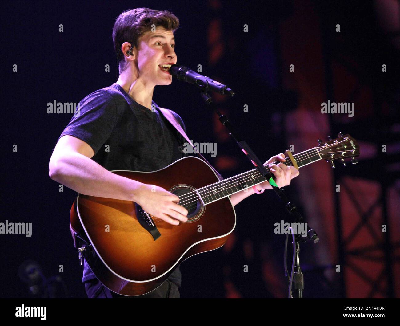 Shawn Mendes performs as the opener for Taylor Swift during The 1989 ...