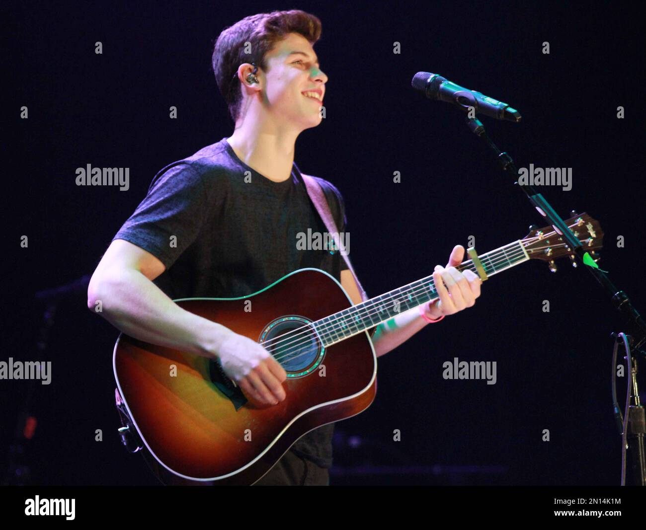 Shawn Mendes performs as the opener for Taylor Swift during The 1989 ...