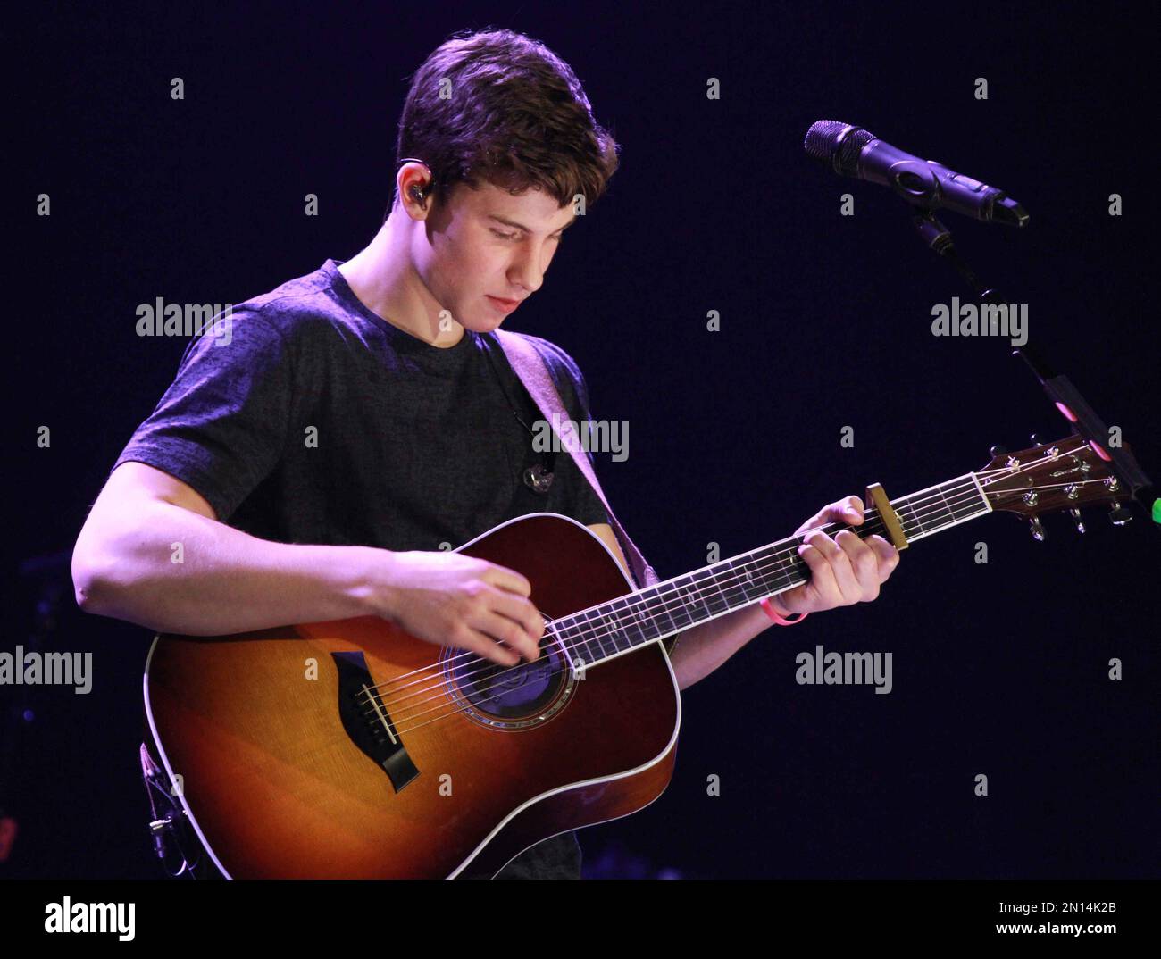 Shawn Mendes performs as the opener for Taylor Swift during The 1989 ...
