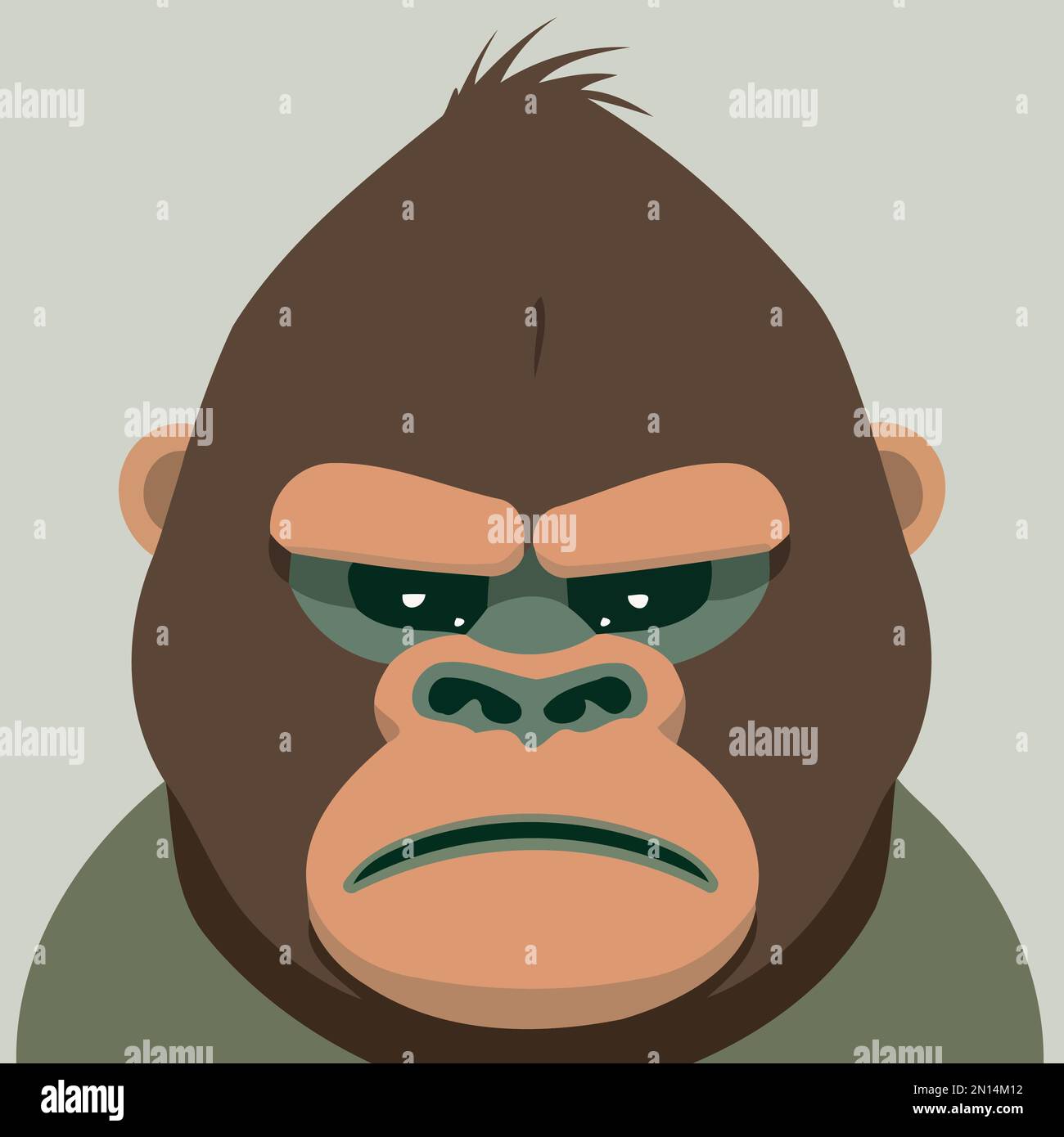 animal head mammal primate gorilla vector illustration Stock Vector ...