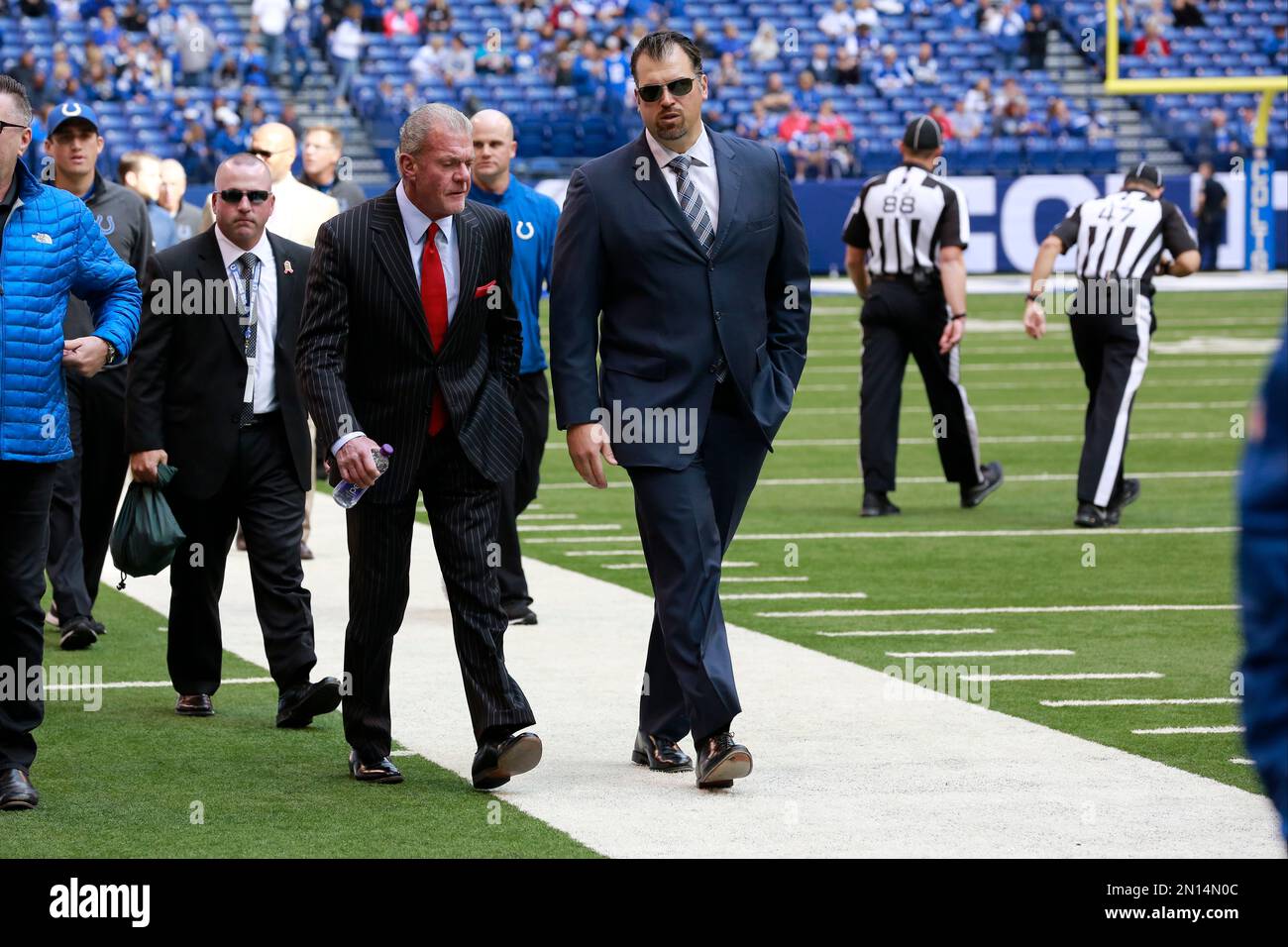 Indianapolis Colts owner Jim Irsay, left, and general manager Ryan ...