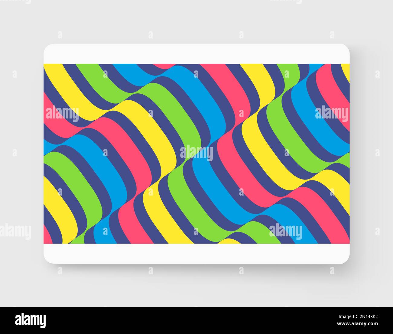 Abstract dynamic template with wavy curved ribbons. Modern cover design. 3d vector illustration ...