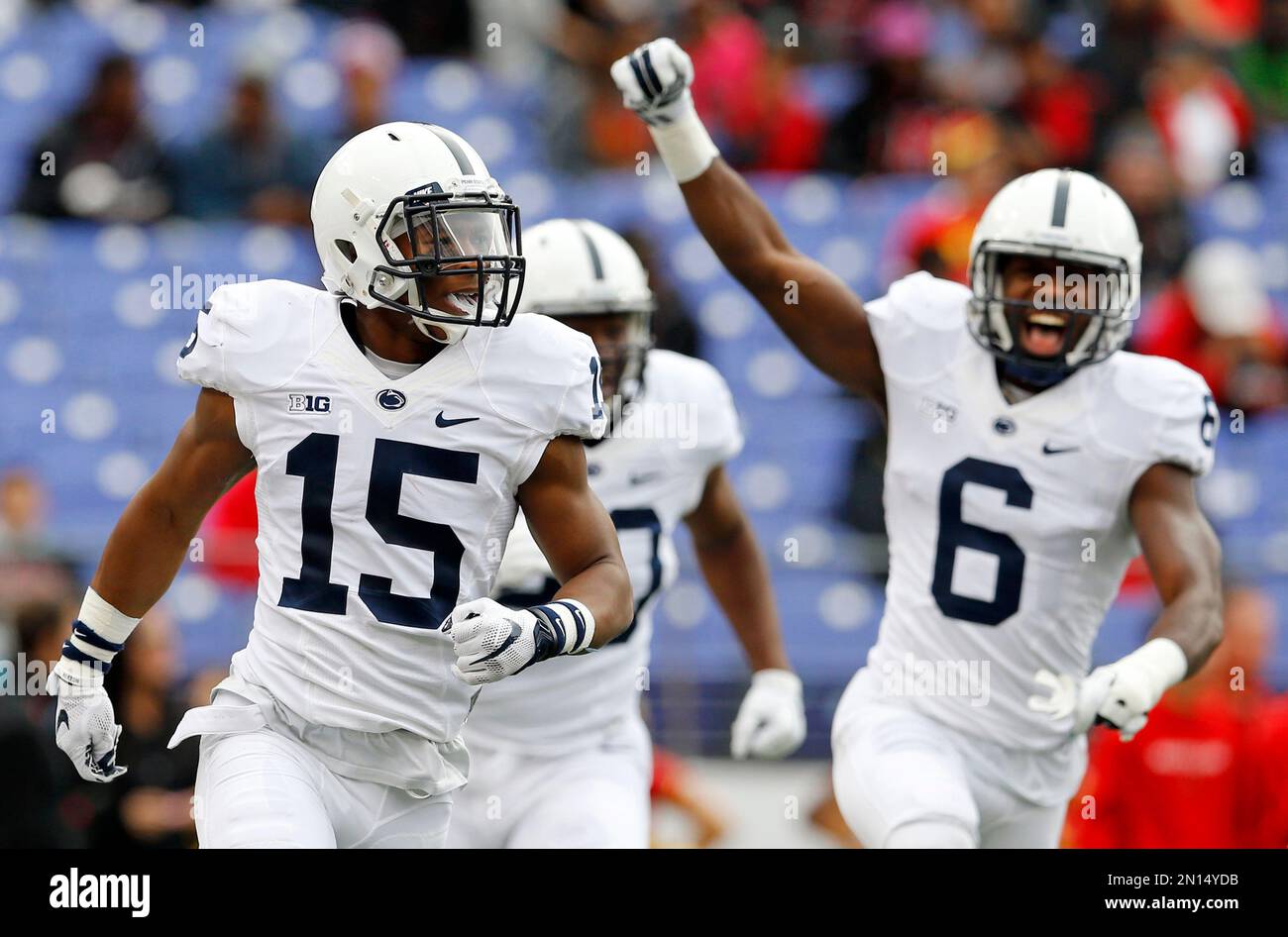 Penn State cornerback Grant Haley, left and safety Malik Golden (6 ...