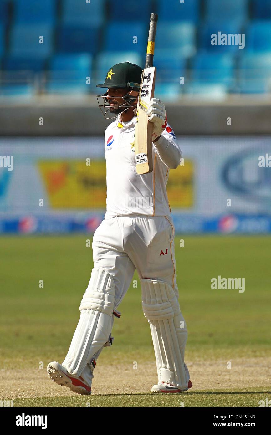 Pakistan's batsman Muhammed Hafeez celebrates his half century during ...
