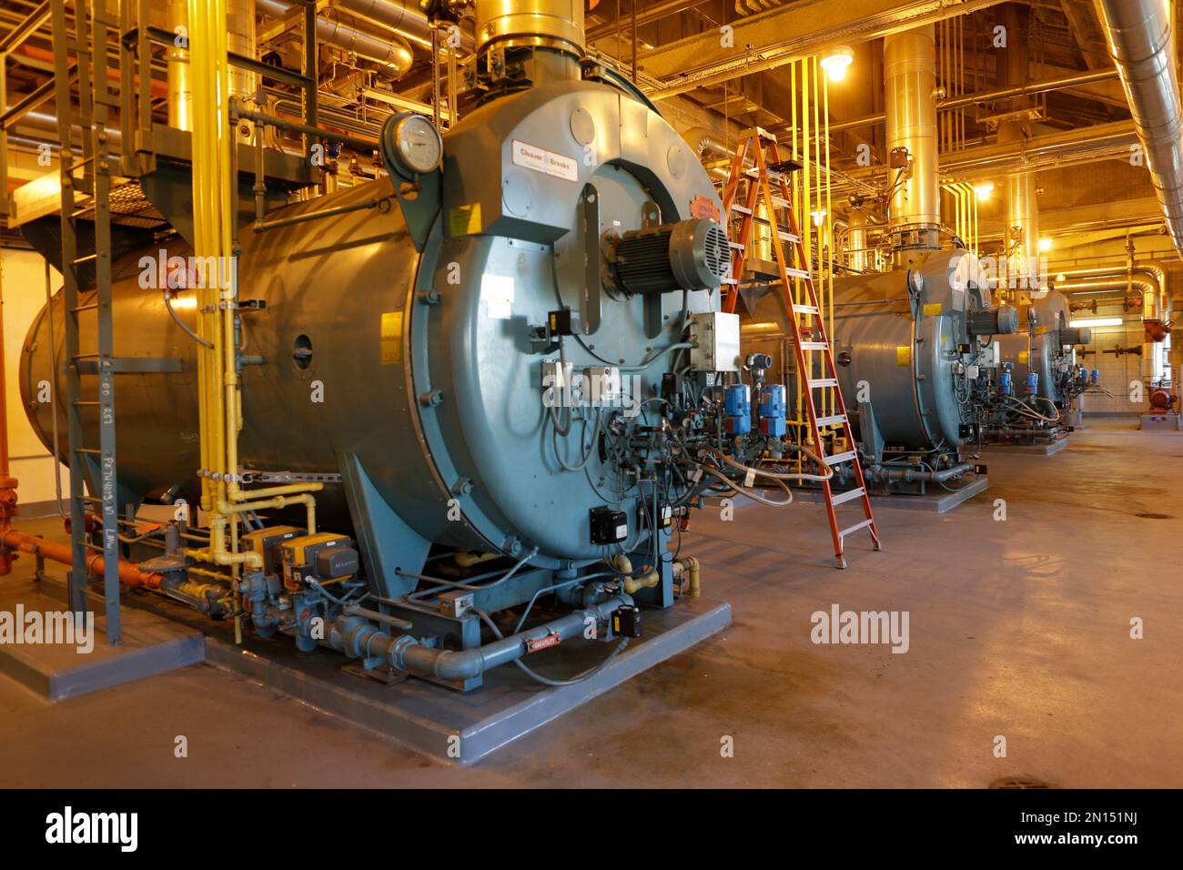 This Oct. 20, 2015 photo shows machinery used to process sewage ...