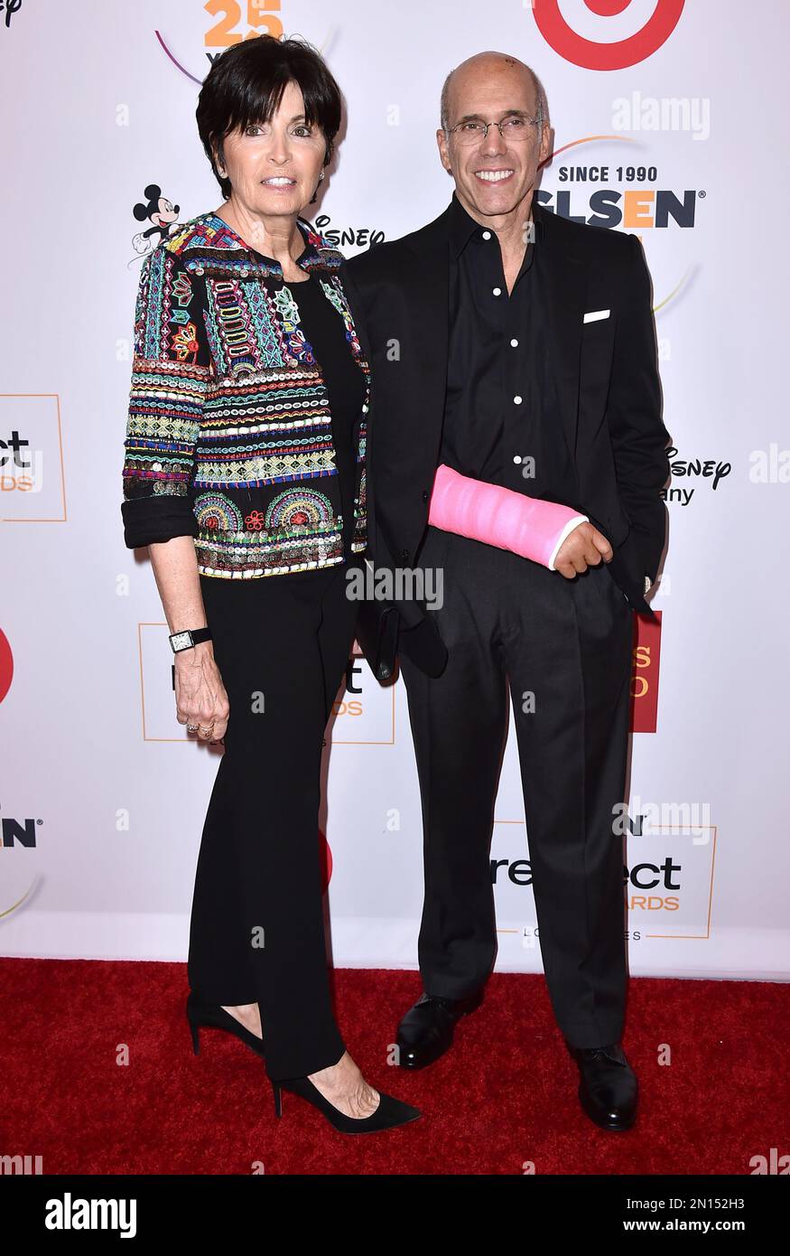 Marilyn Katzenberg and Jeffrey Katzenberg arrive at the 2015 GLSEN ...