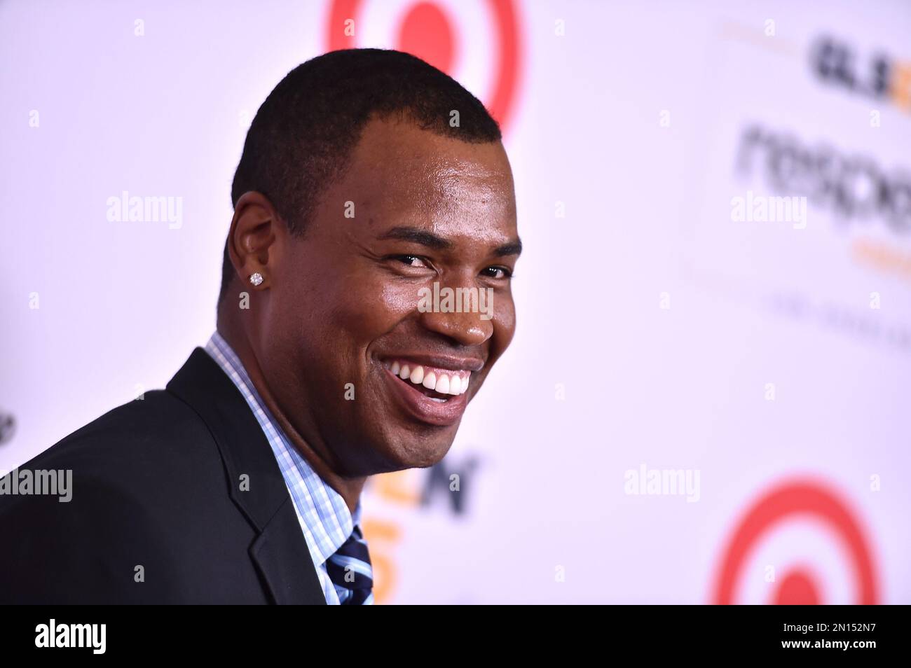 Jason Collins arrives at the 2015 GLSEN Respect Awards on Friday ...