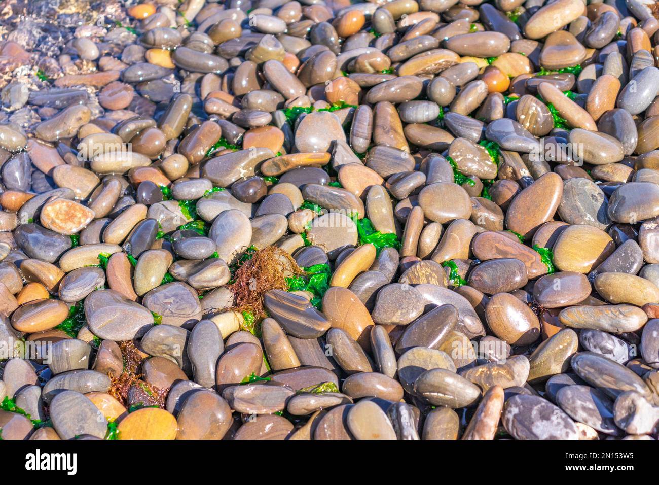 Abstract nature pebbles background. Blue pebbles texture. Stone ...