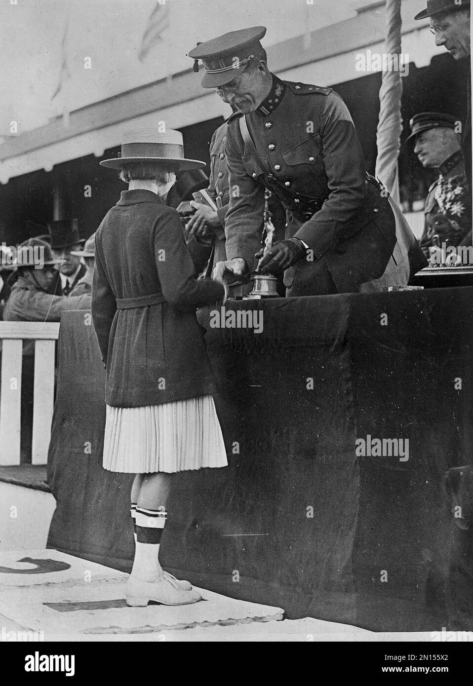 Fourteen-year-old Miss Aileen Riggin of the United States, youngest ...