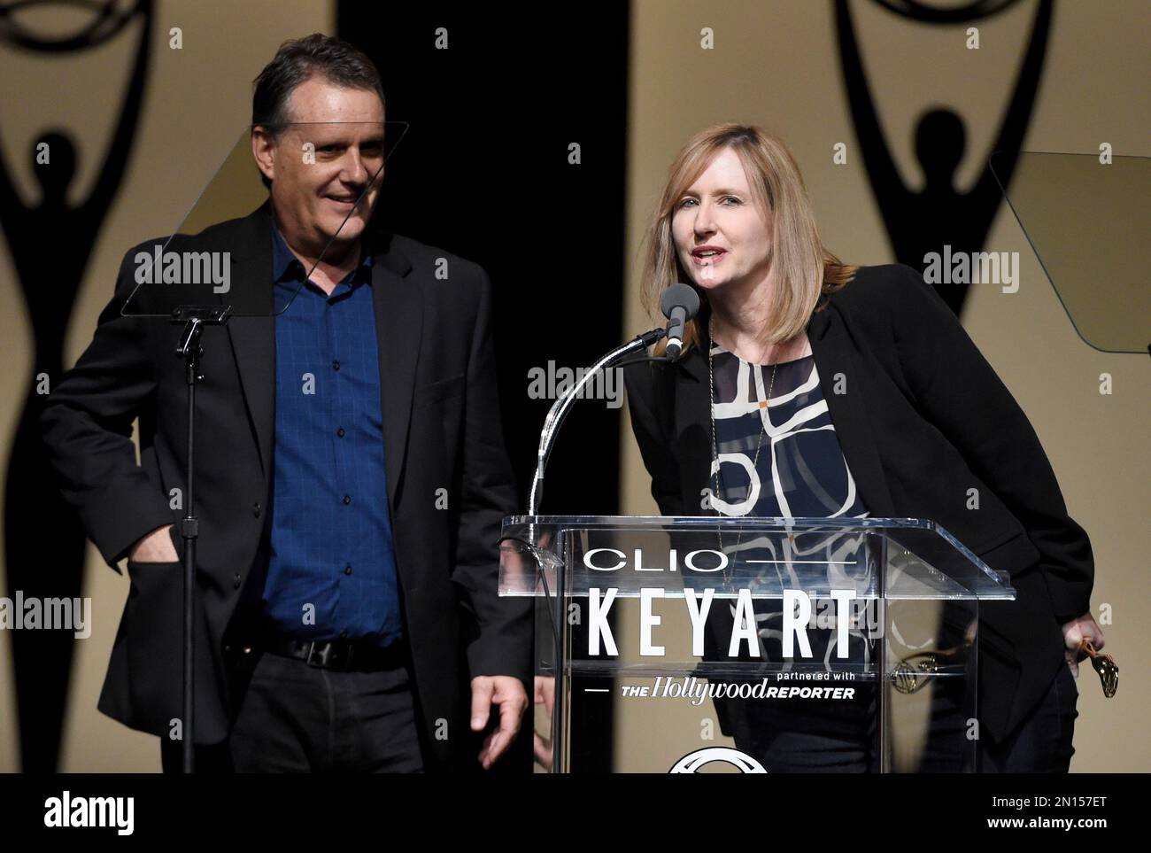 John Varvi and Stephanie Gibbons accept the Television Network of the ...