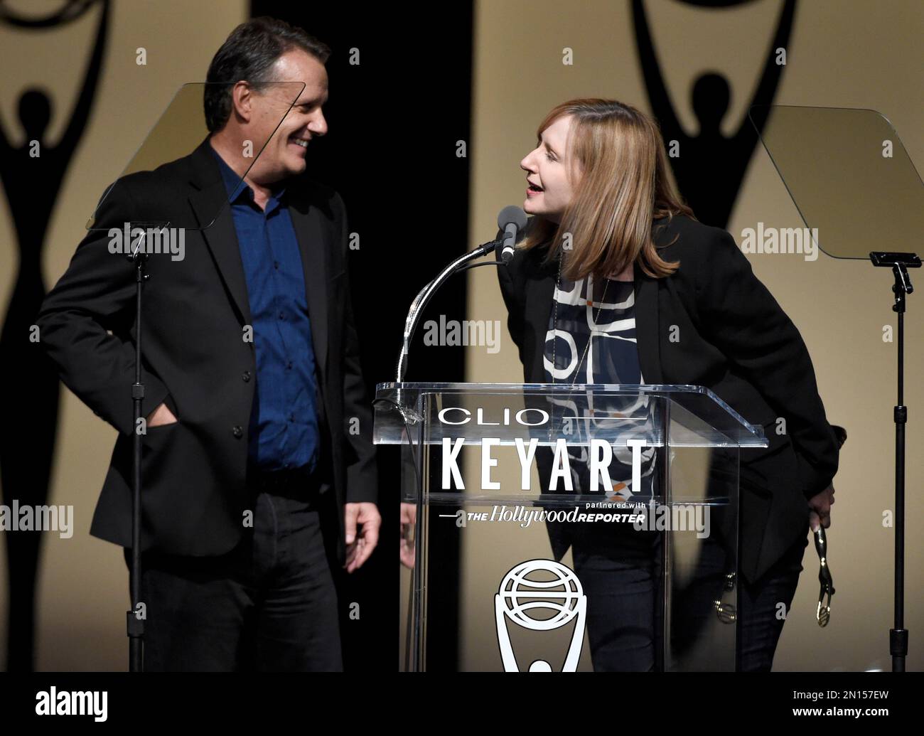 John Varvi and Stephanie Gibbons accept the Television Network of the ...