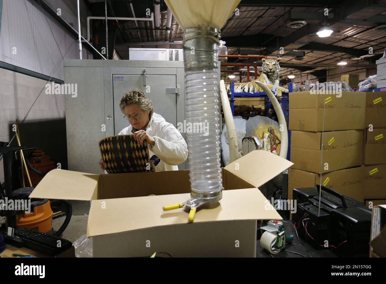 In this Oct. 20, 2015 photo, wildlife repository specialist Doni ...