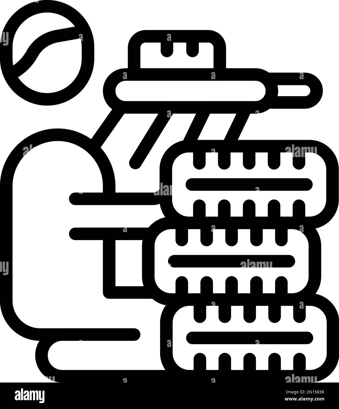 Spot paintball icon outline vector. Mask target. Action design Stock ...