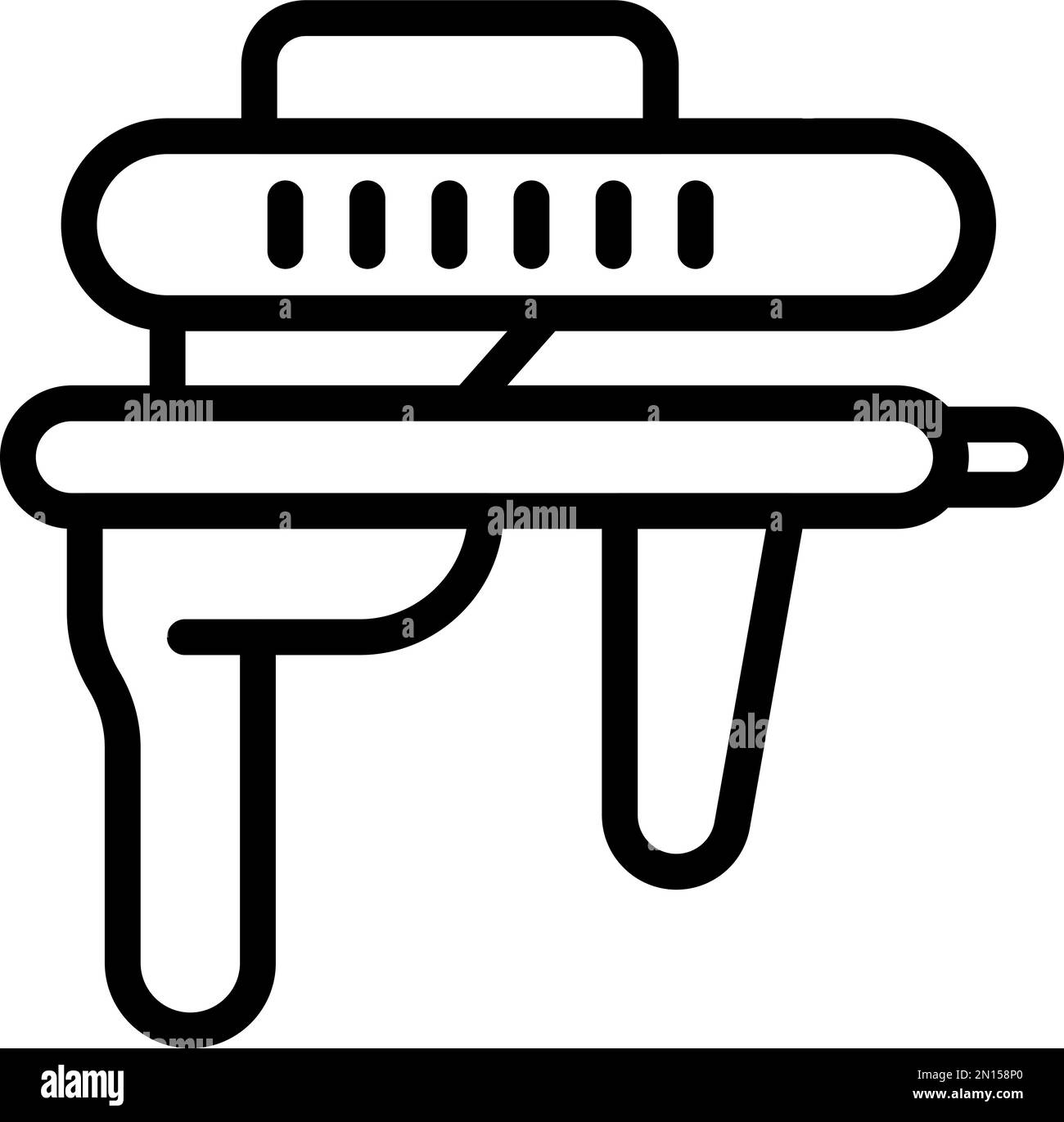 Paintball gun icon outline Black and White Stock Photos & Images - Alamy