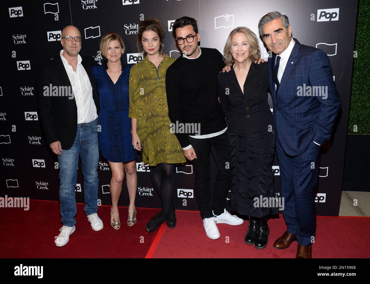 Actors Chris Elliott, from left, Jennifer Robertson, Annie Murphy, Dan ...