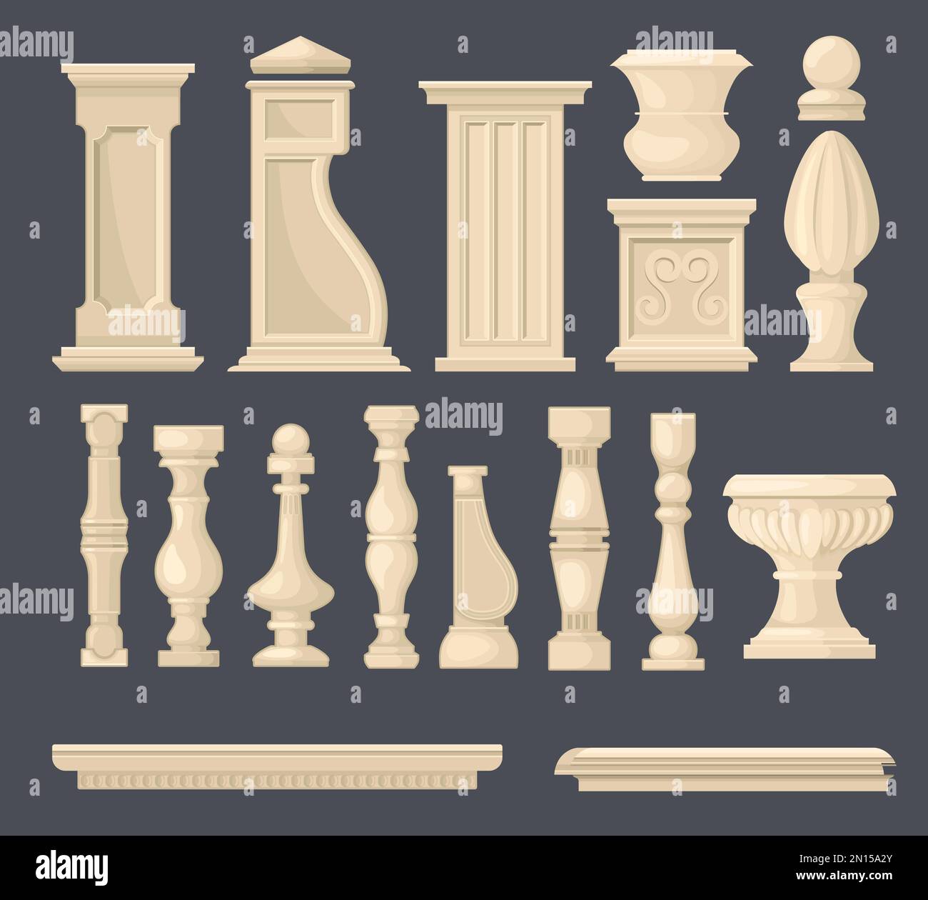 Concrete pillar parapet view hi-res stock photography and images - Alamy