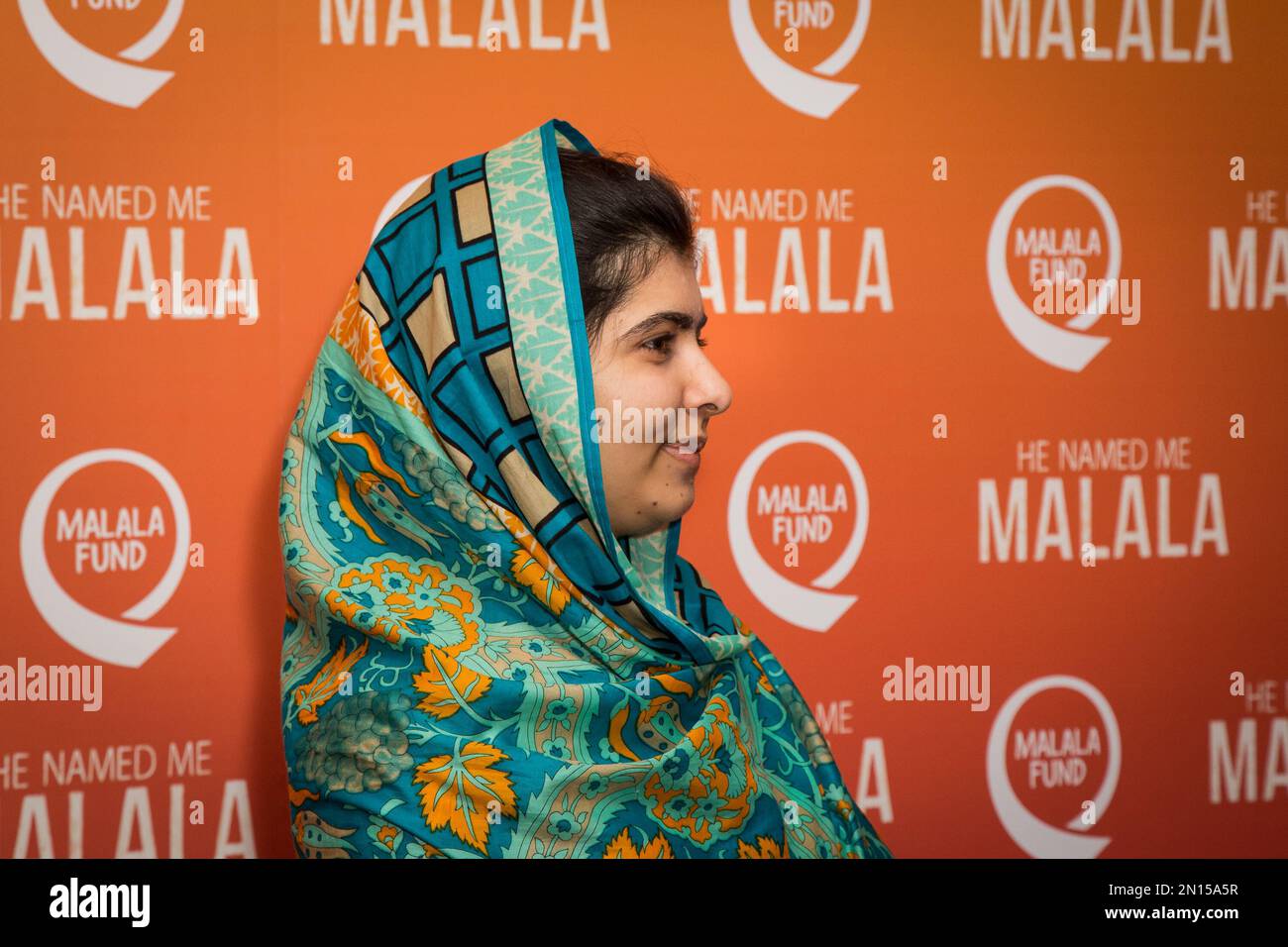 Malala Yousafzai poses for photographers upon arrival at the screening ...