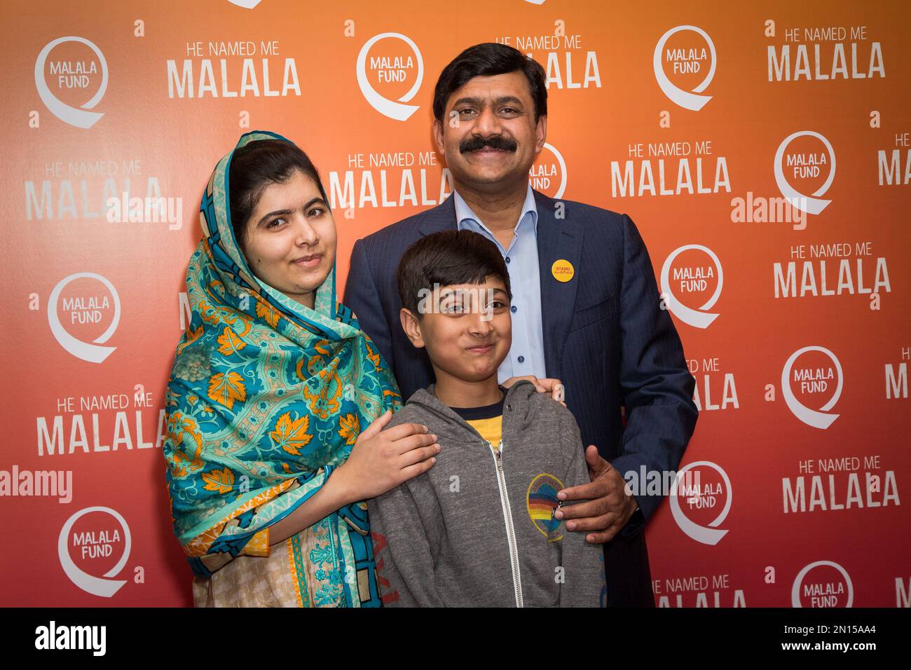 From left, Malala Yousafzai, Atal Khan Yousafzai and Ziauddin Yousafzai ...