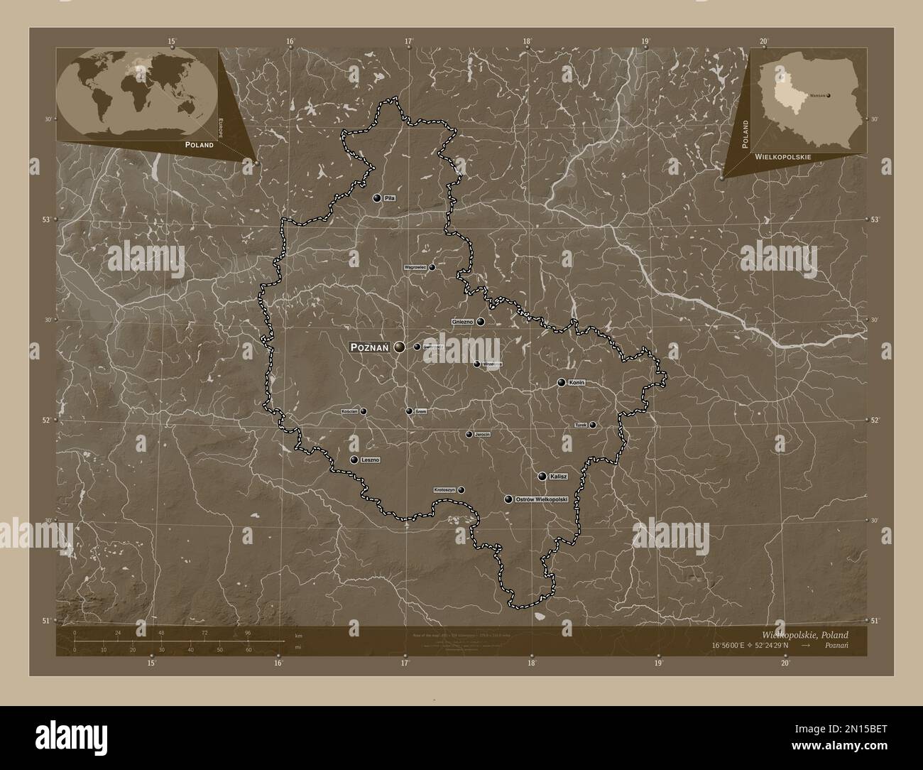 Kalisz map hi-res stock photography and images - Alamy