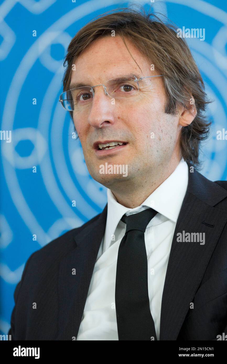 Fendi CEO Pietro Beccari poses in front of the Palazzo della Civilta ...