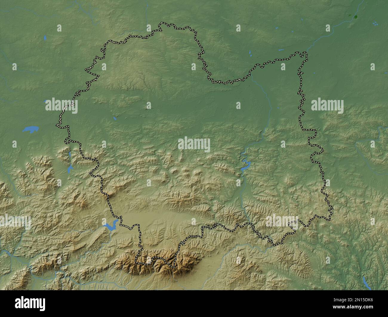 Malopolskie, voivodeship|province of Poland. Colored elevation map with ...