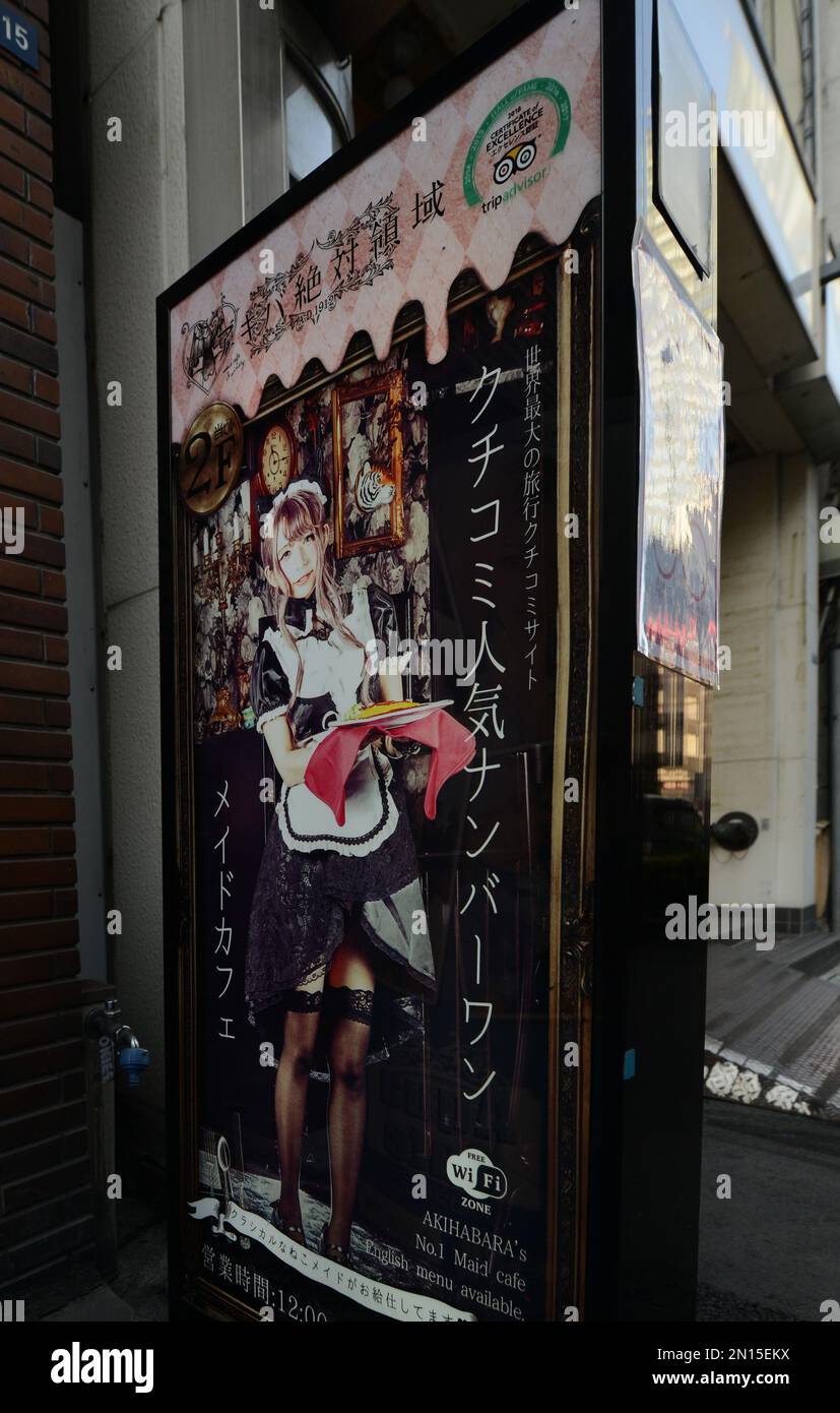 Maid cafe in Akihabara, Tokyo, Japan Stock Photo - Alamy