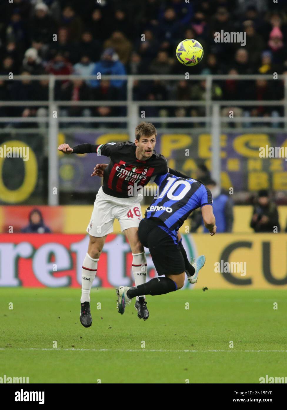 Matteo Gabbia of AC Milan during the Italian serie A, football match between Internazionale Fc ...