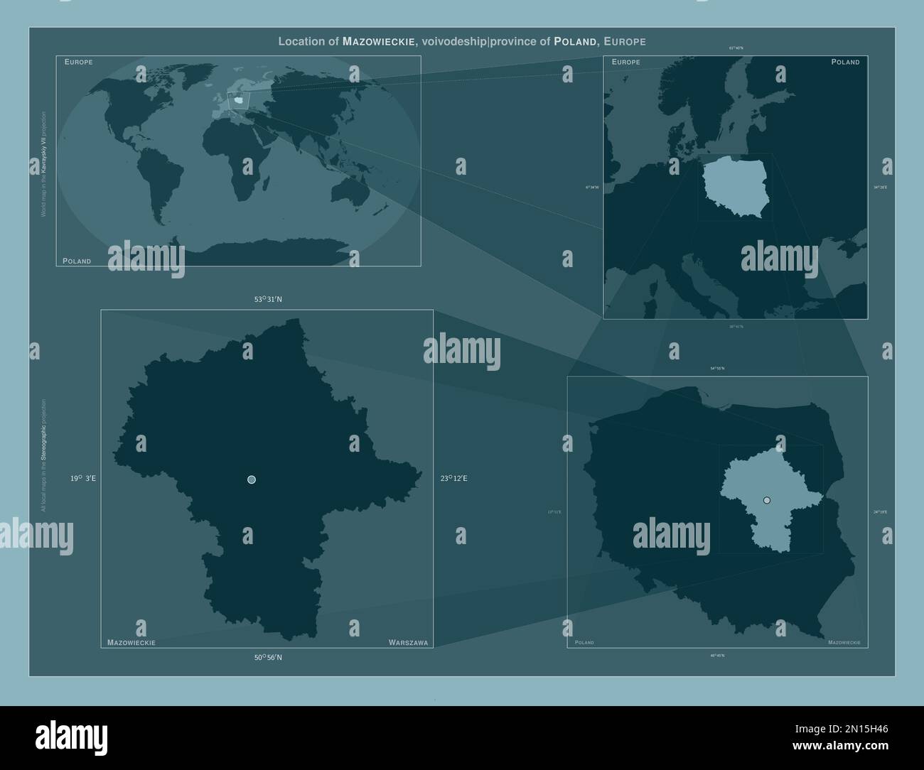 Mazowieckie, voivodeship|province of Poland. Diagram showing the ...