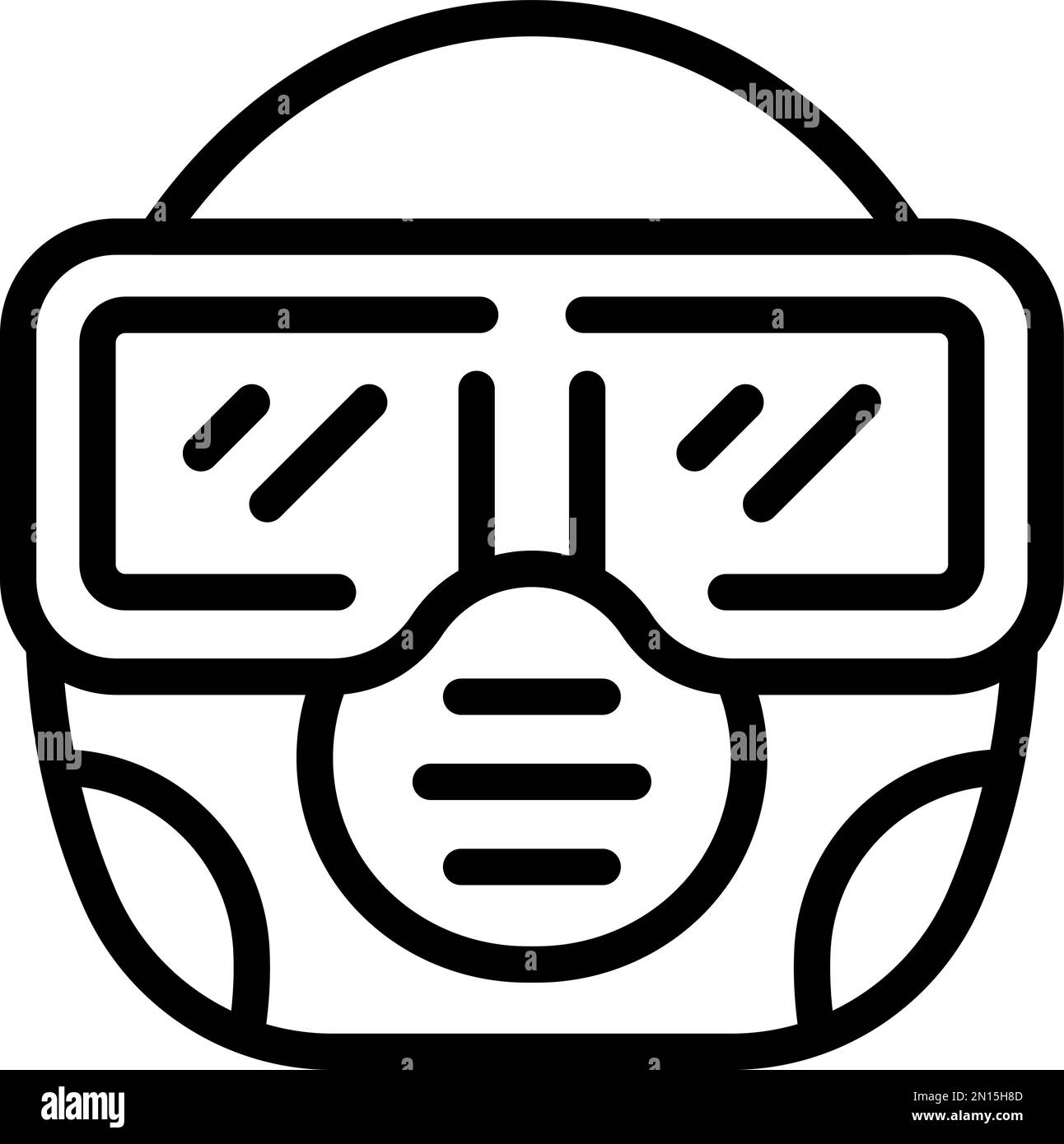 Paintball mask icon outline vector. Ball paint. Target sport Stock ...