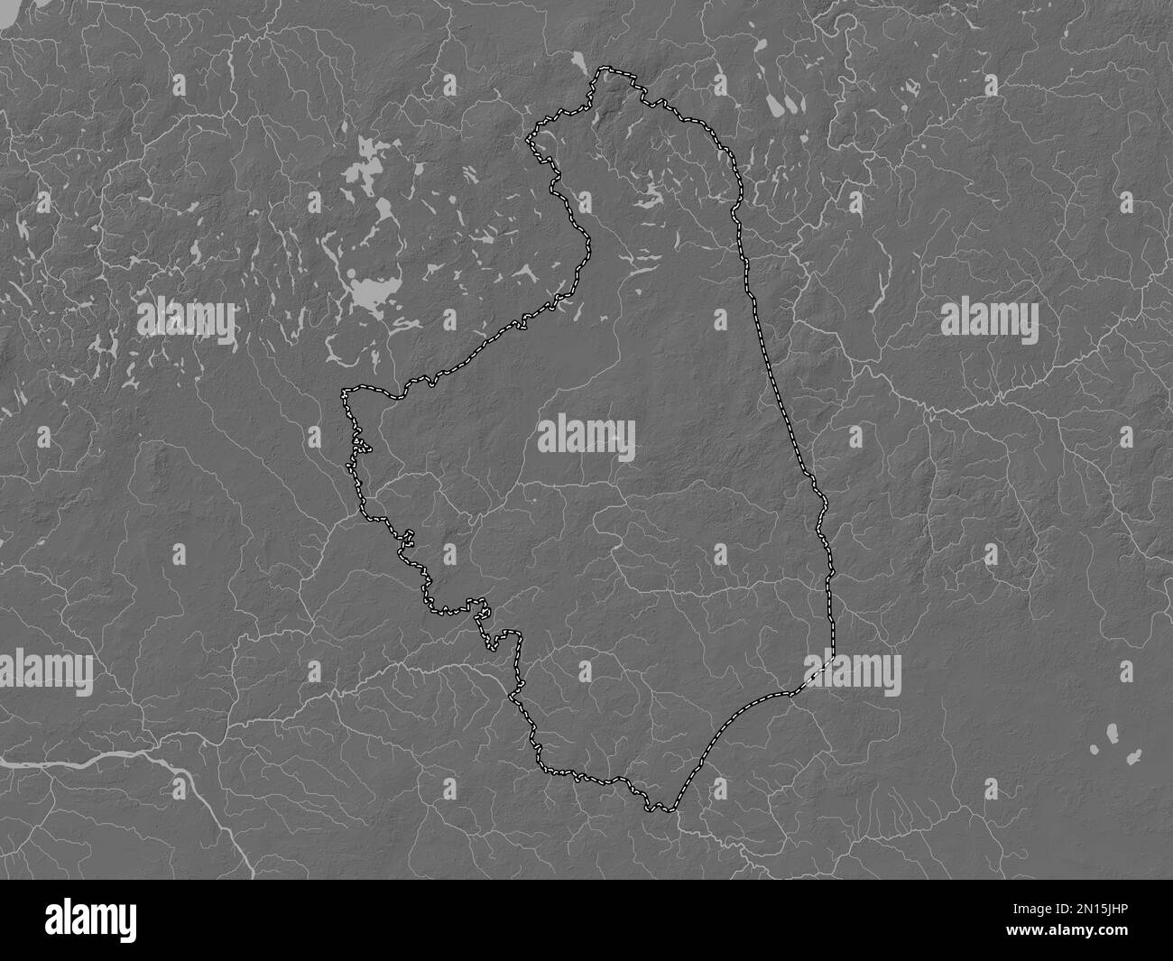 Podlaskie, voivodeship|province of Poland. Bilevel elevation map with ...