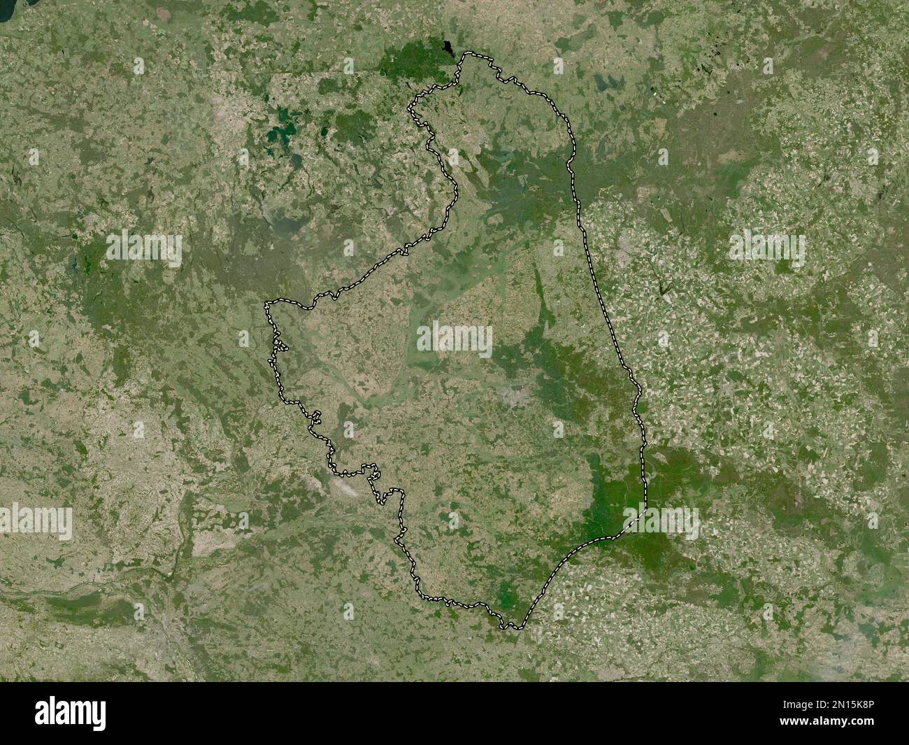 Podlaskie, voivodeship|province of Poland. Low resolution satellite map ...