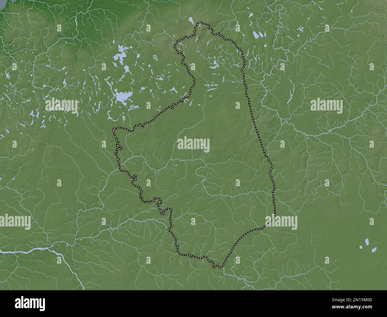 Podlaskie, voivodeship|province of Poland. Elevation map colored in ...