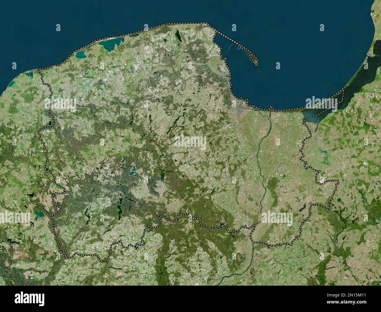 Pomorskie, voivodeship|province of Poland. High resolution satellite ...