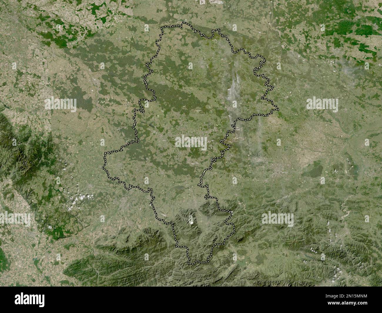 Slaskie, voivodeship|province of Poland. Low resolution satellite map ...