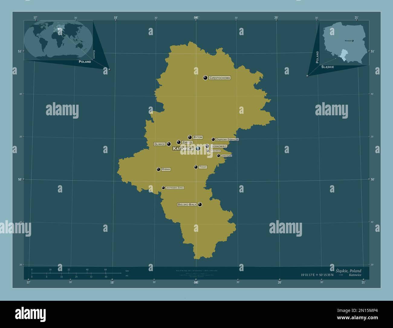 Slaskie map hi-res stock photography and images - Alamy
