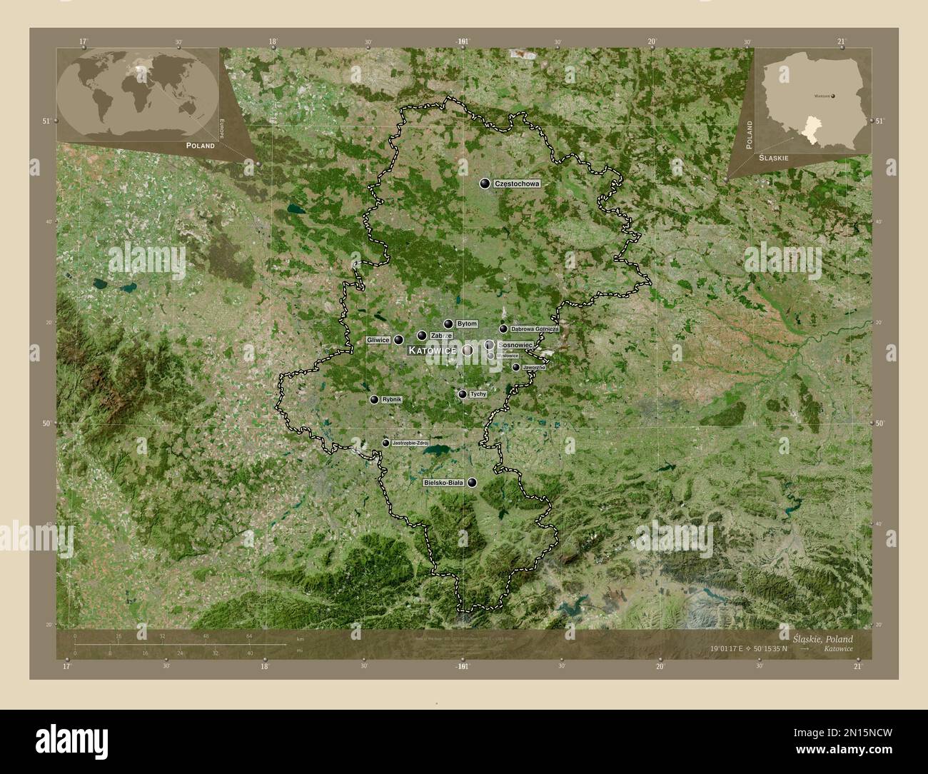 Map of slaskie hi-res stock photography and images - Alamy