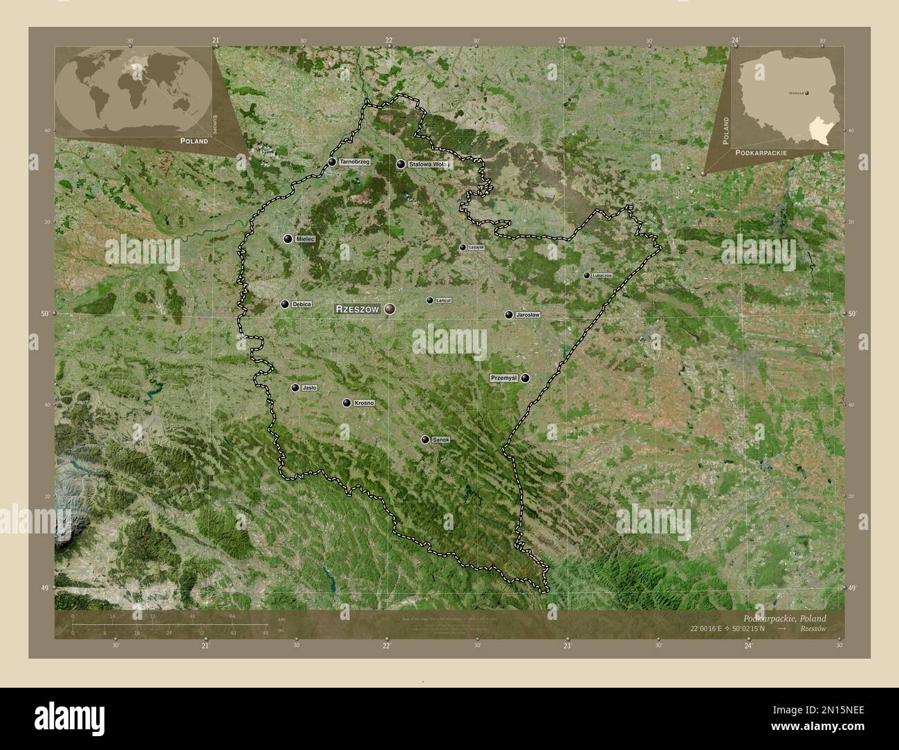 Podkarpackie poland europe map hi-res stock photography and images - Alamy