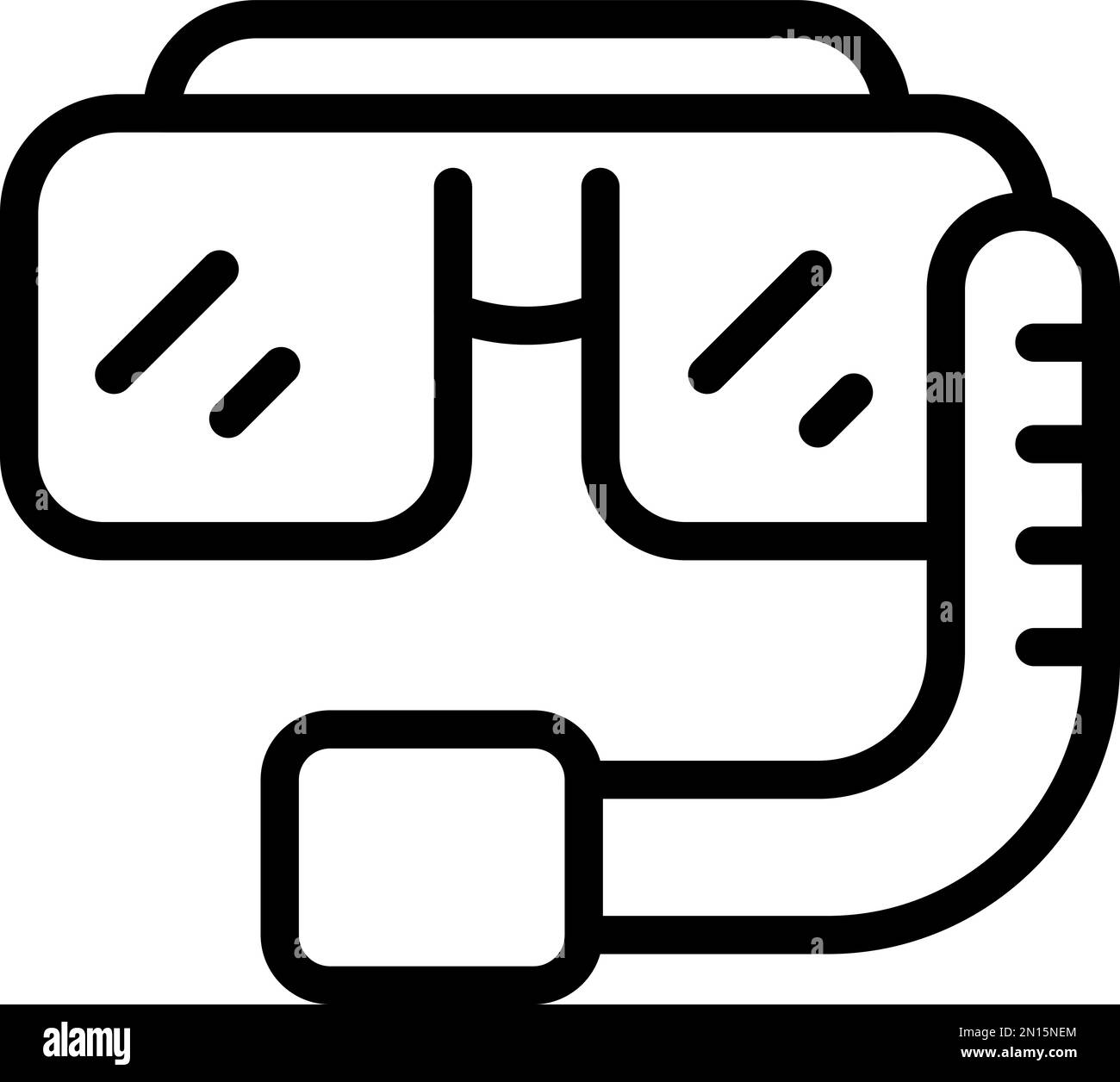 Coast guard diving mask icon outline vector. Sea rescue. Water lifeboat ...