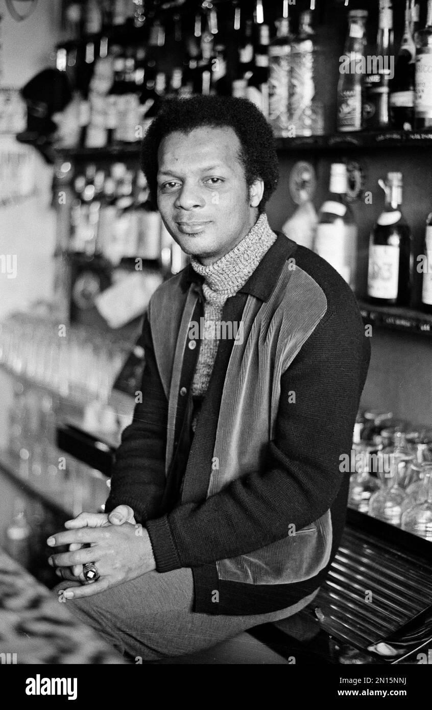Former baseball great Curt Flood poses inside his bar in Palma, on the ...