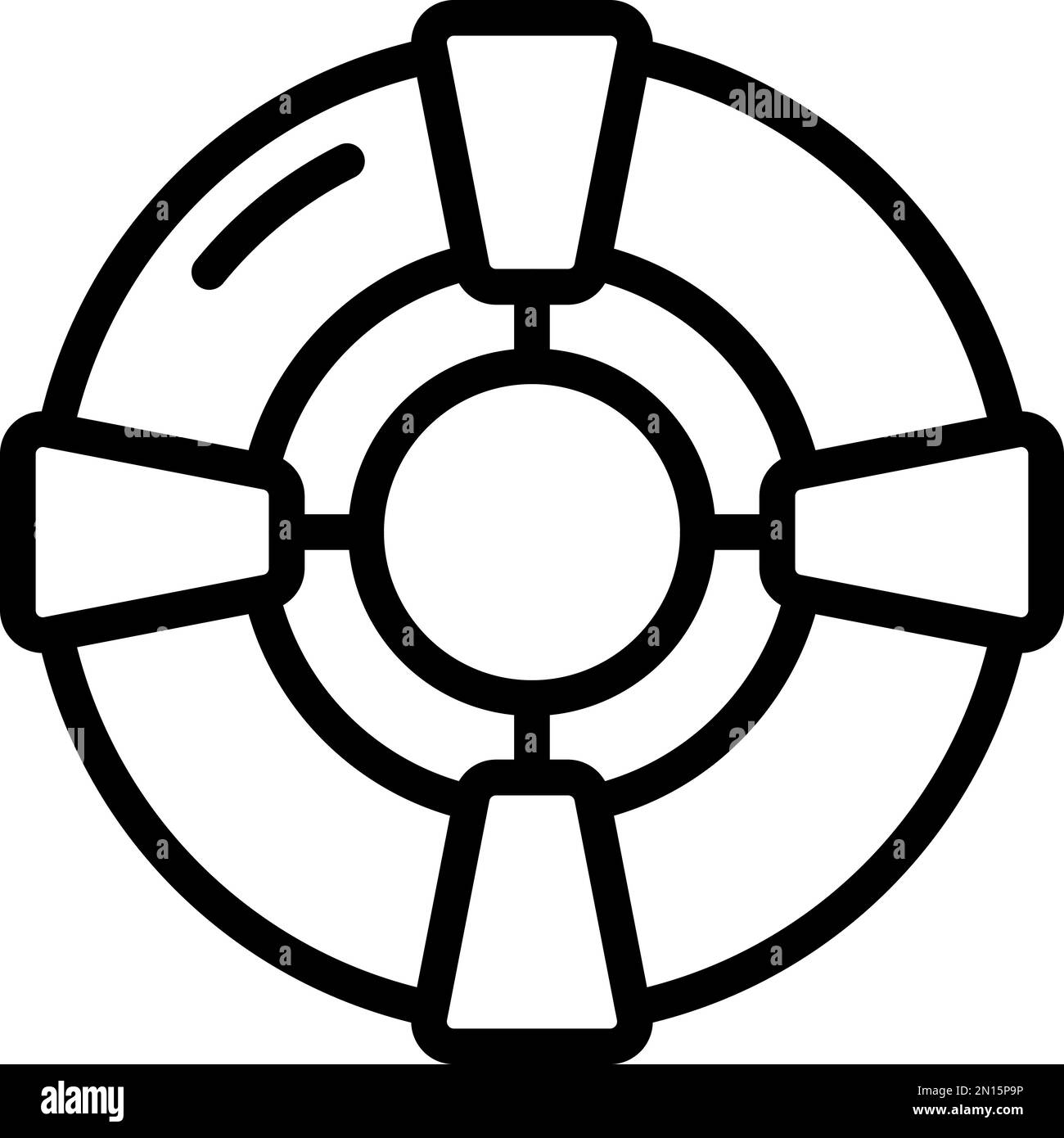 Lifeline icon outline vector. Coast guard. Sea rescue Stock Vector ...