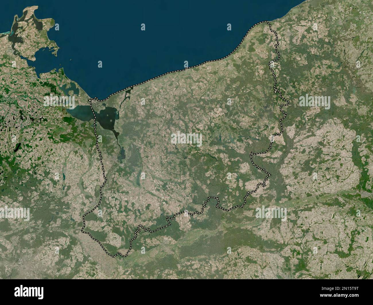 Zachodniopomorskie, voivodeship|province of Poland. Low resolution satellite map Stock Photo - Alamy