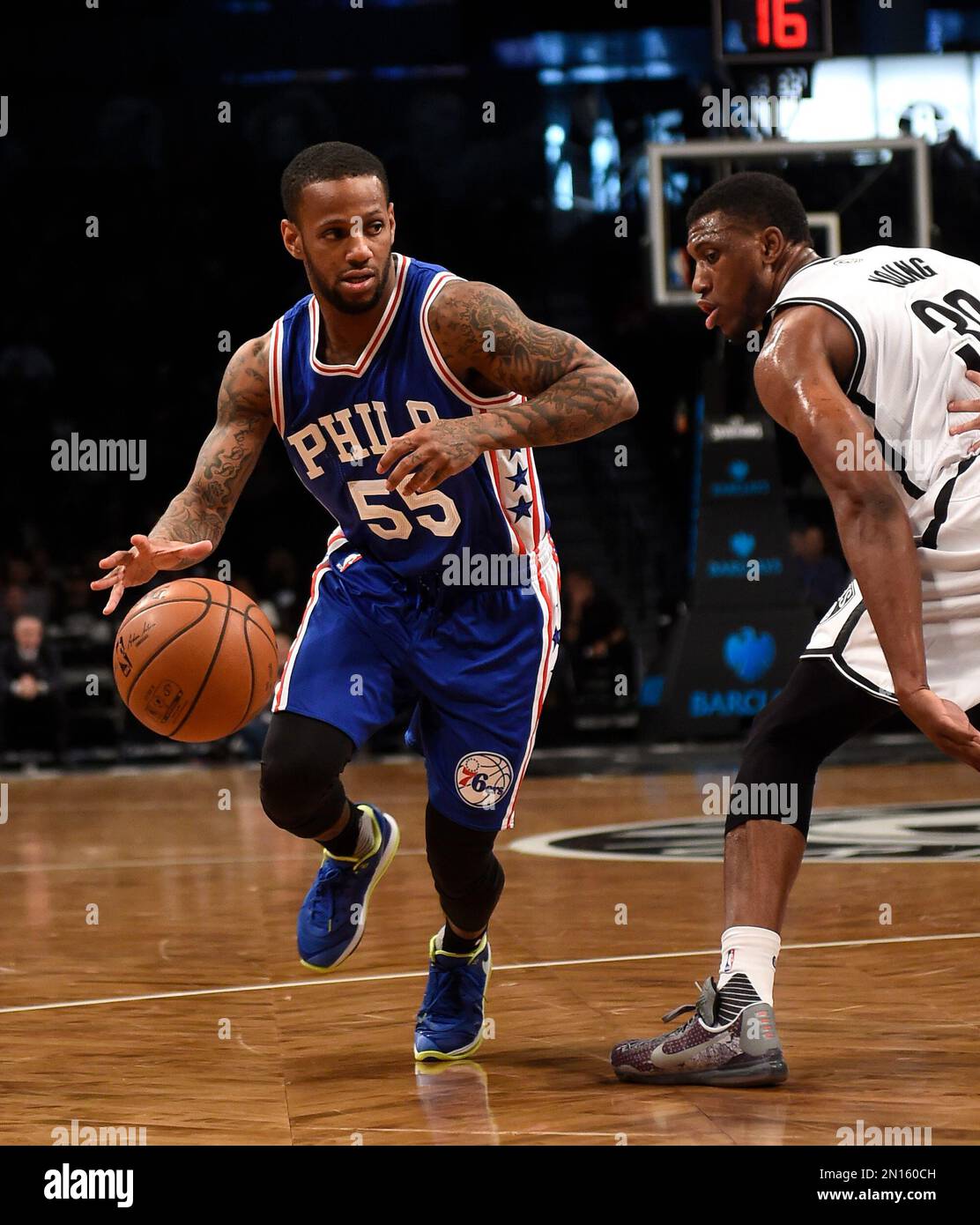 Philadelphia 76ers guard Pierre Jackson (55) drives the ball past ...