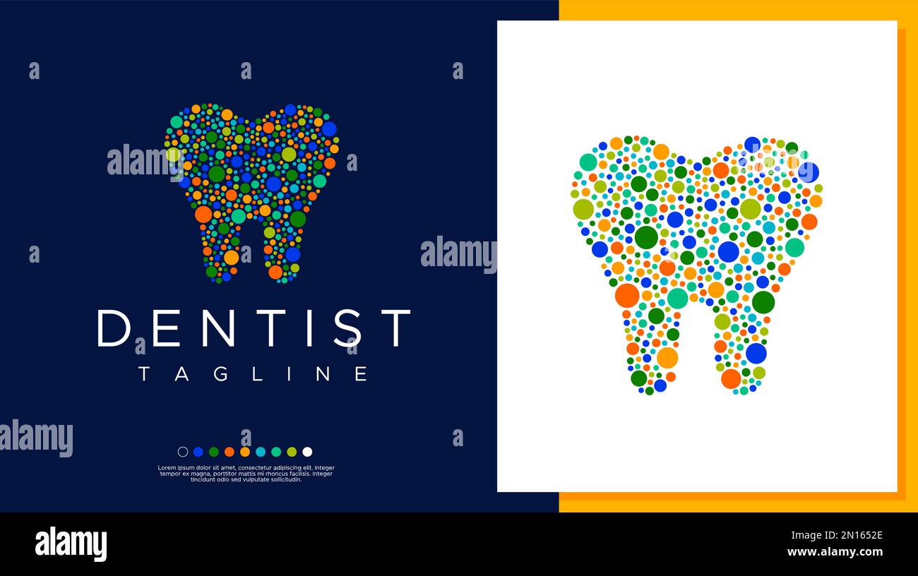 Detailed circle decorative dental tooth logo. Abstract dentist logo ...
