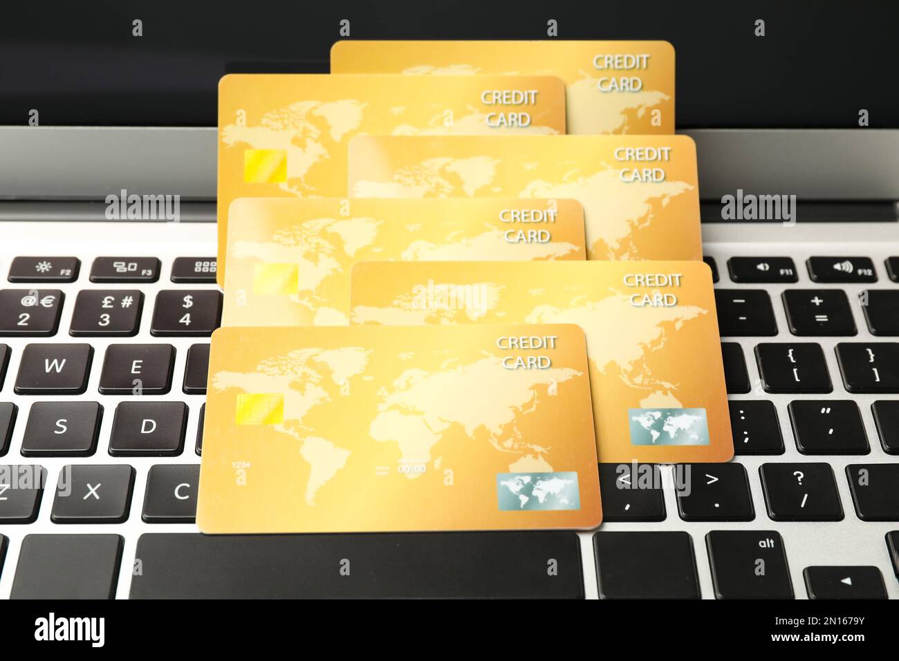 Golden color of laptop hi-res stock photography and images - Alamy