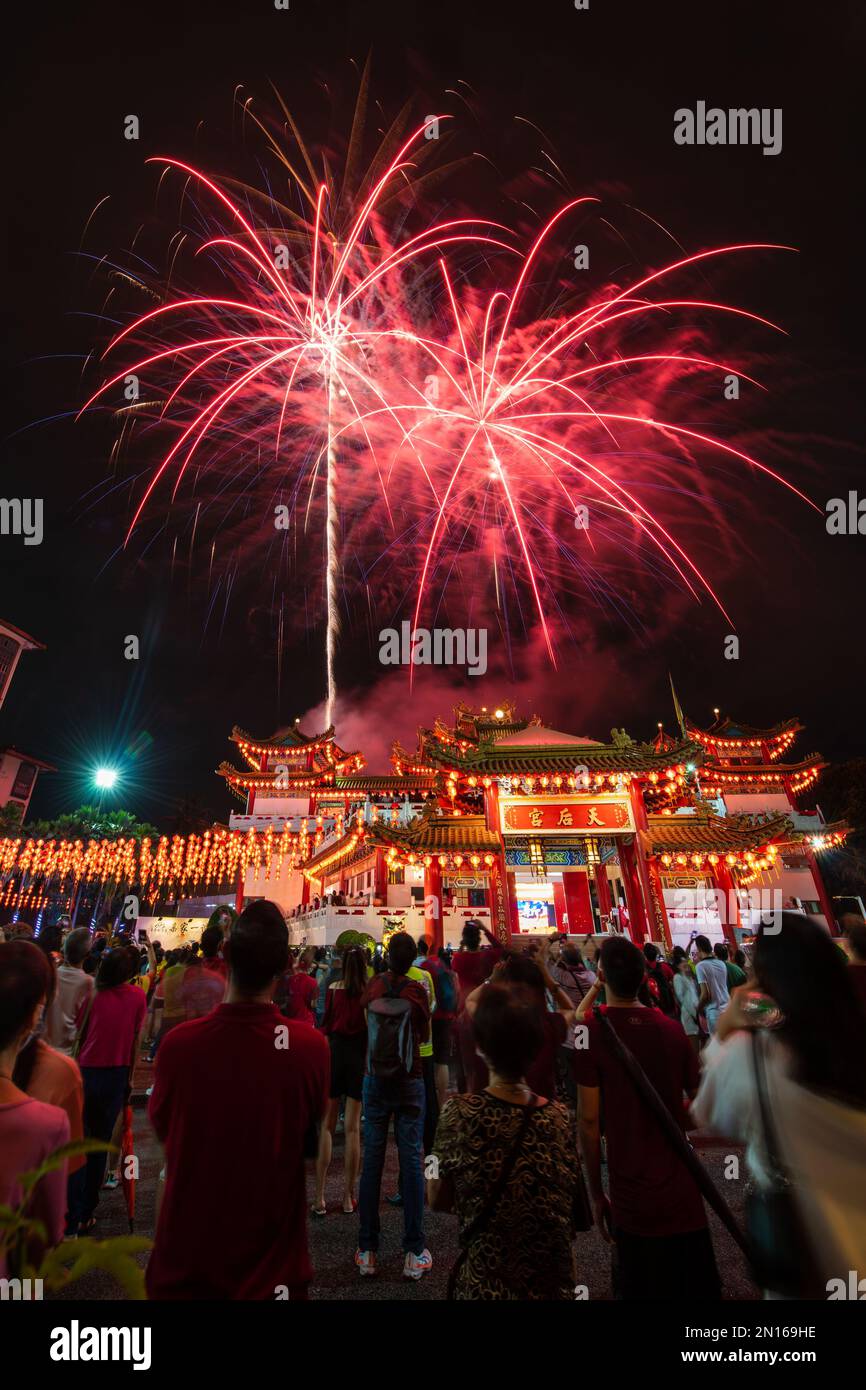 Kuala Lumpur, Malaysia. 5th Feb, 2023. Fireworks are pictured during ...