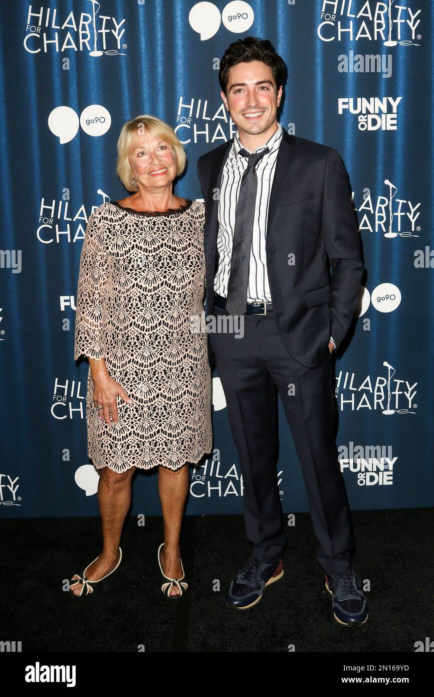 Marcia Muir Mitchell, left, and Ben Feldman attend Hilarity for Charity ...