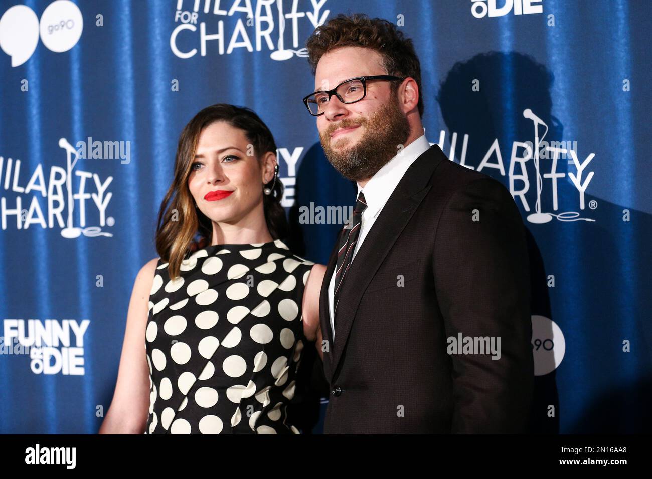 Lauren Miller Rogen, left, and Seth Rogen attend Hilarity for Charity's ...