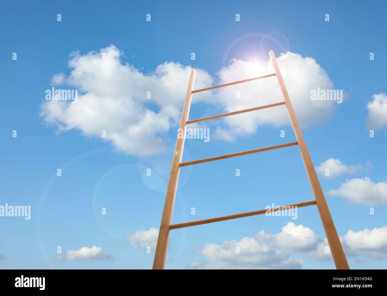 Ladder sky success rise clouds hi-res stock photography and images - Alamy