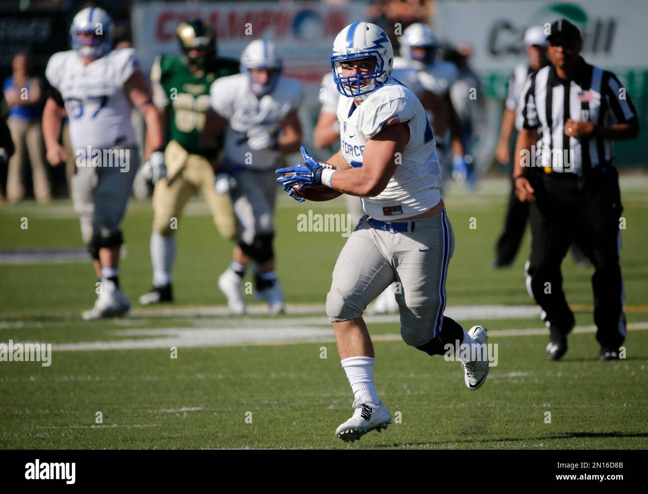 Air Force running back Shayne Davern (43) runs against Colorado State ...